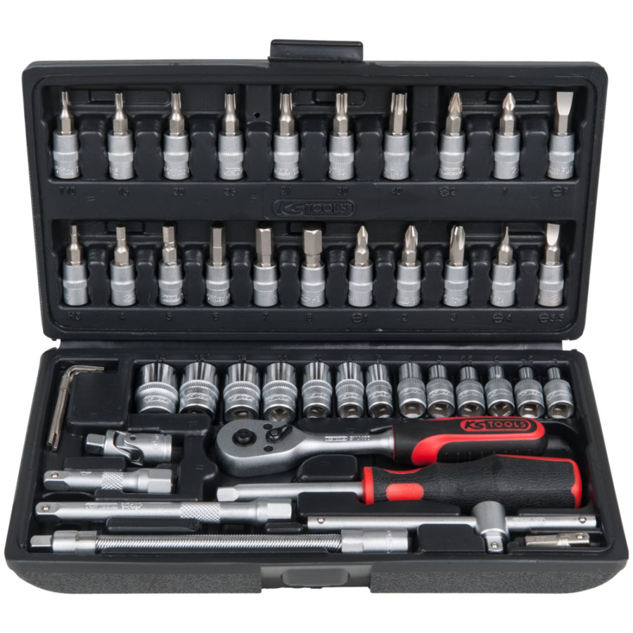 Coffret de douilles 911.0646 1/4'' KS TOOLS 46 pièces : Norauto.fr