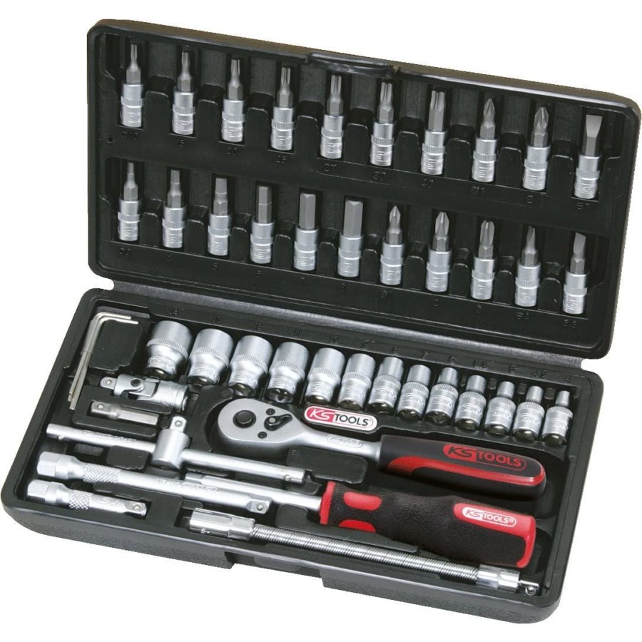 Coffret de douilles 911.0646 1/4'' KS TOOLS 46 pièces : Norauto.fr