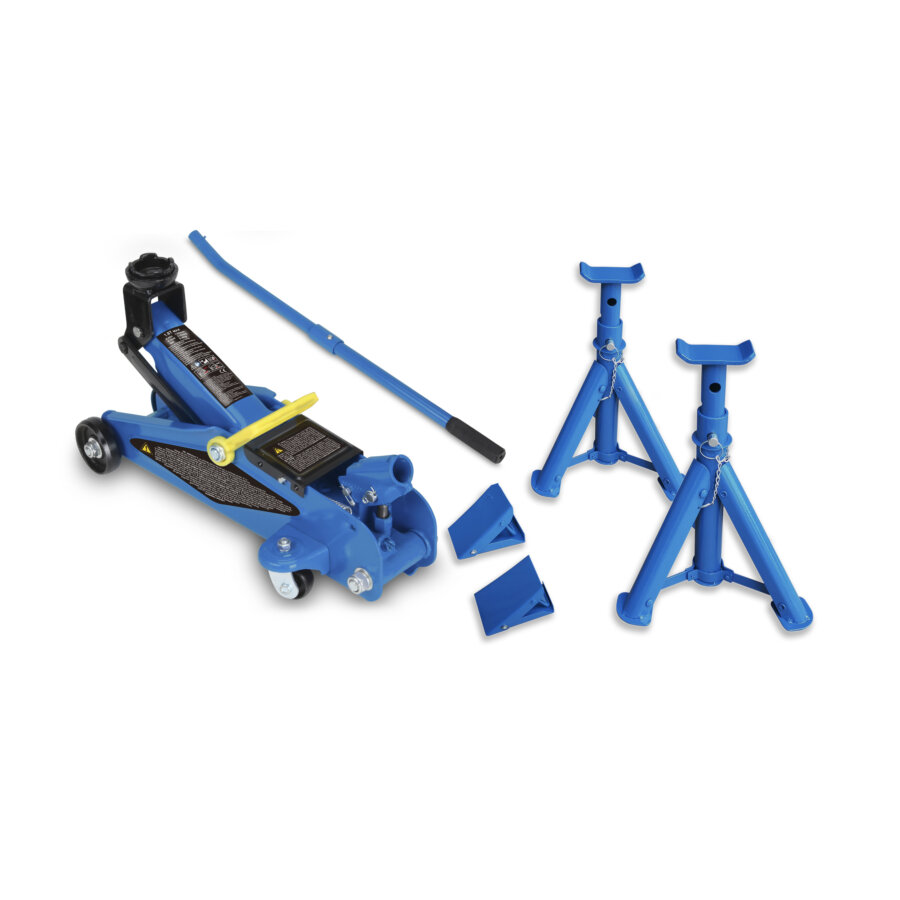 Kit levage : cric 1.8T + 2 chandelles 2T + 2 cales roue : Norauto.fr