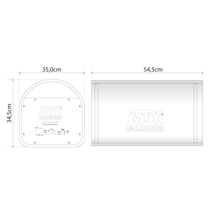 Caisson tube amplifié MTX RTT12P : Norauto.fr