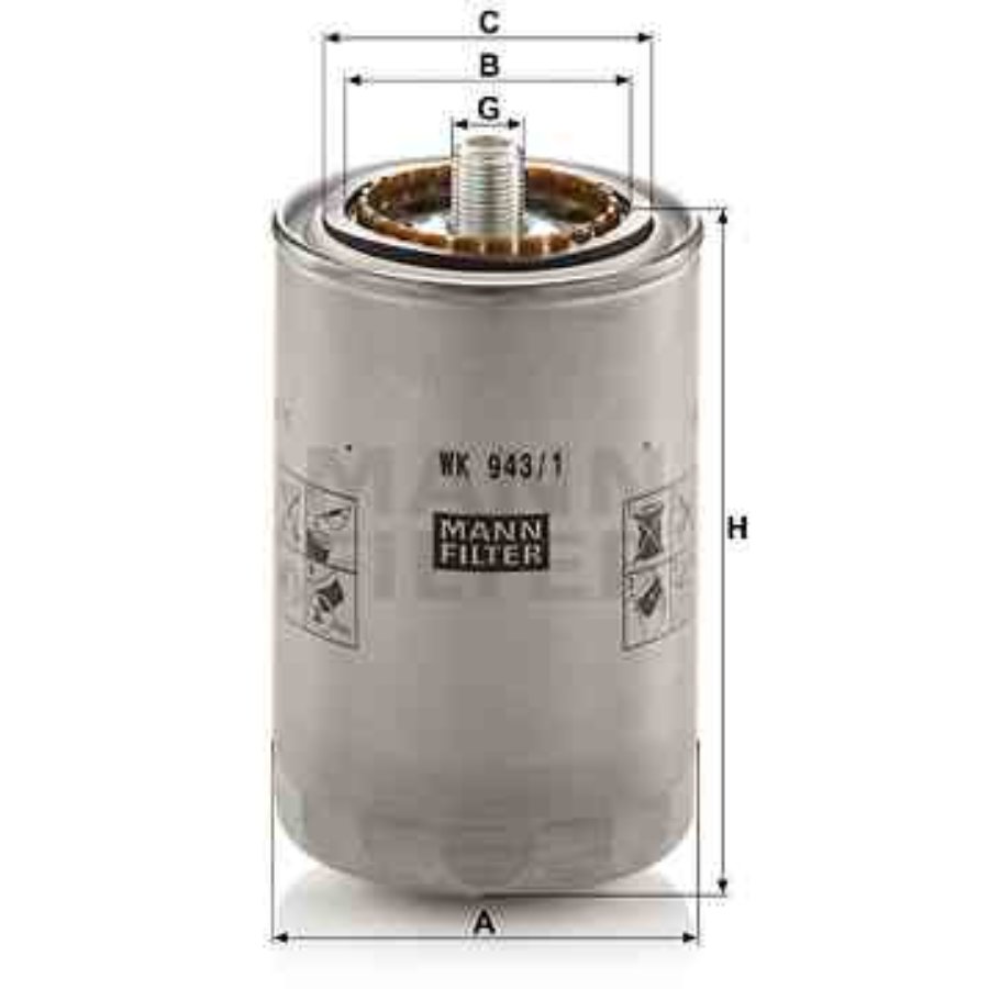 Filtre à carburant MANN-FILTER WK943/1 : Norauto.fr