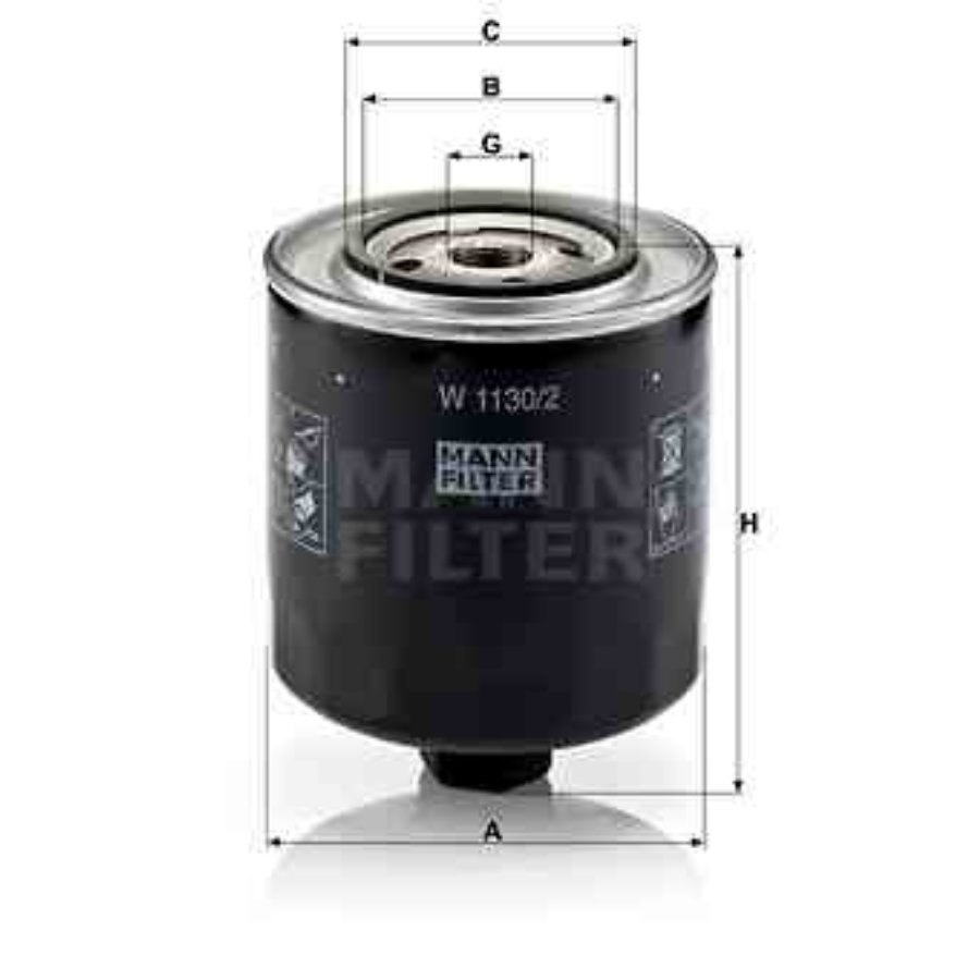 Filtre à huile MANN-FILTER W1130/2 : Norauto.fr
