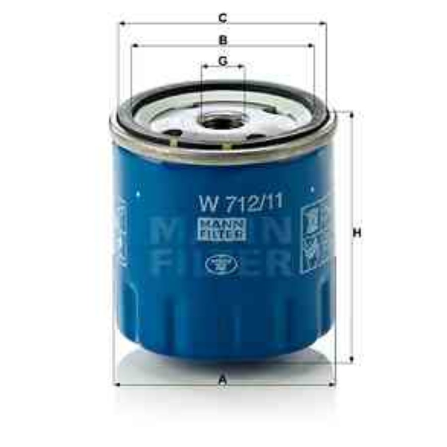 Filtre à huile MANN-FILTER W712/11 : Norauto.fr