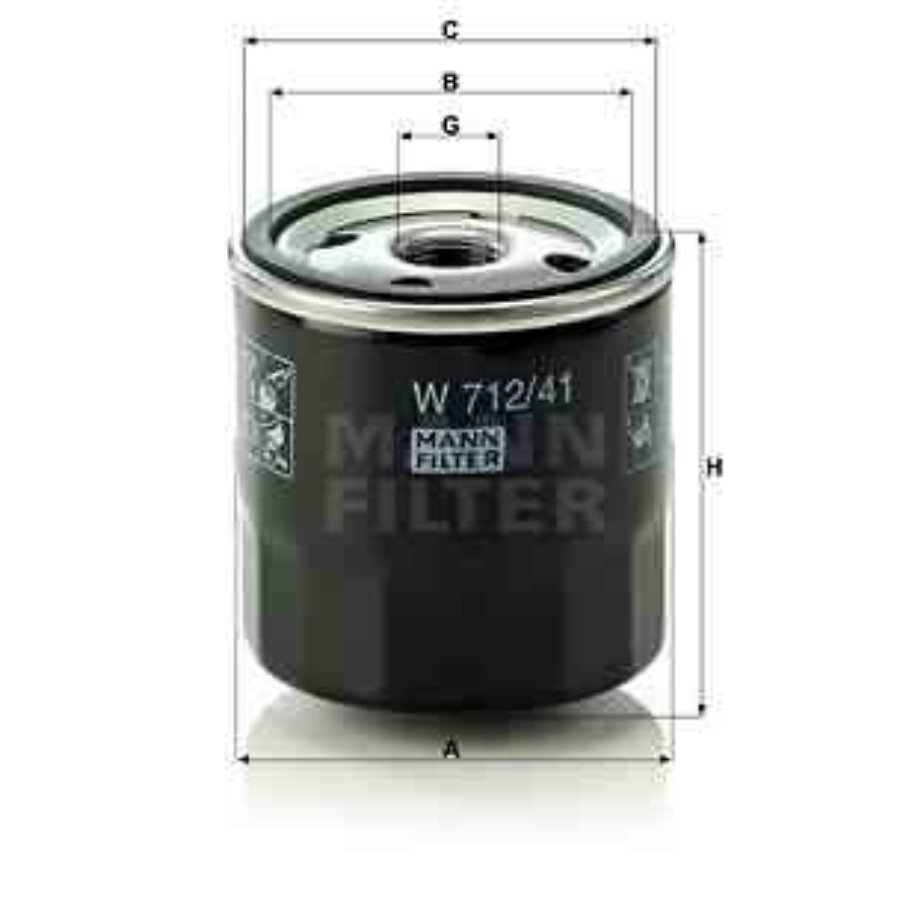 Filtre à huile MANN-FILTER W712/41 : Norauto.fr