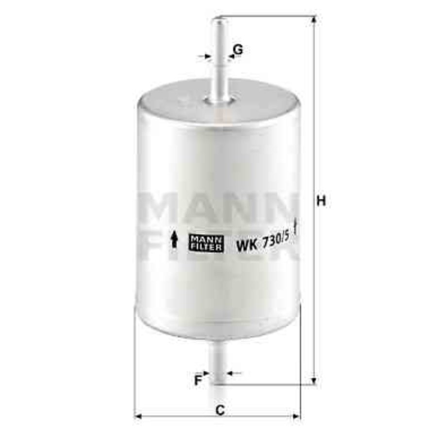 Filtre à carburant MANN-FILTER WK730/5 : Norauto.fr